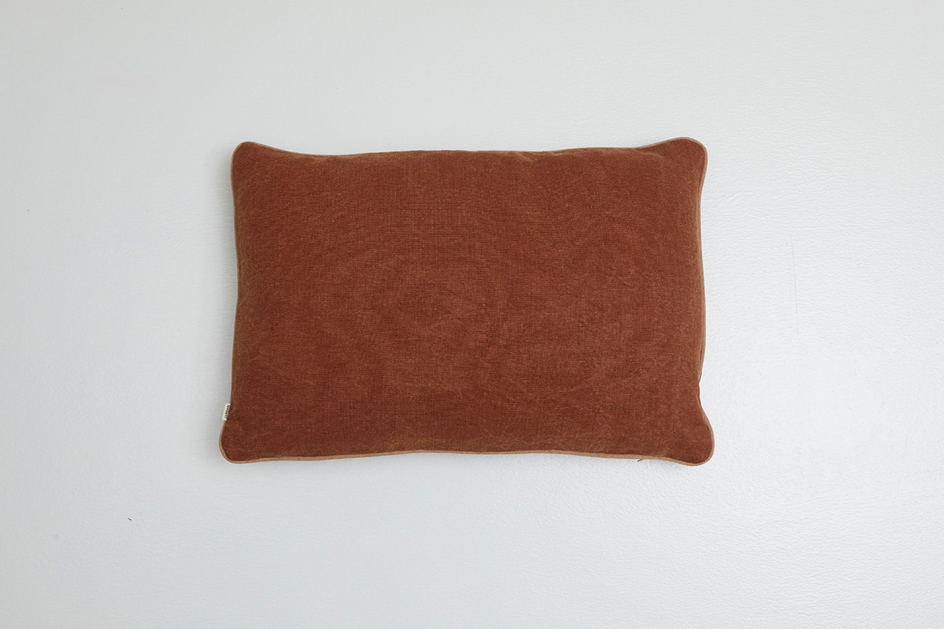 Duke Rectangle Cushion Apricot - Premium European Flax Linen Cushion ...